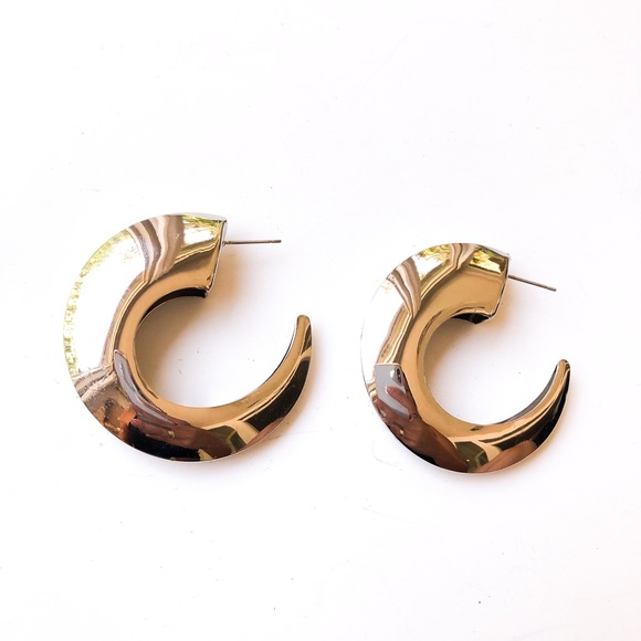 Jewelry | New Silver Tone Half Hoop Earrings | Poshmark